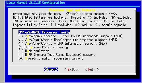 Compilación del kernel