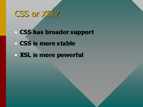 CSS or XSL?